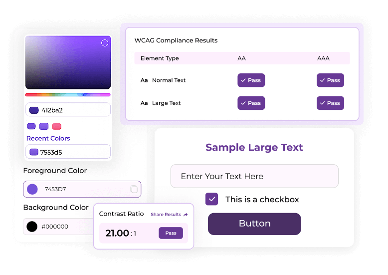 Color Contrast Checker | WCAG AA & AAA Accessibility Tool